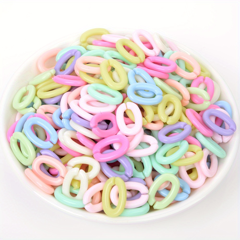 Colorful Plastic Chain Diy Making Jewelry Bracelet - Temu Australia