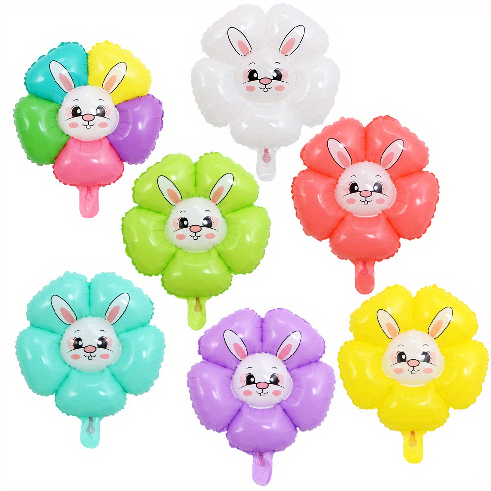 Daisy Bunny Balloons Colorful Daisy Foil Mylar Balloons - Temu United ...