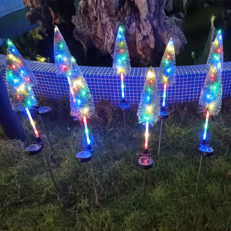 Solar Led Lights Outdoor Four color Christmas Pine Cypress - Temu New ...