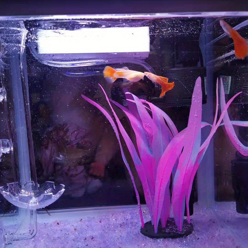 glowing aquarium decoration plants simulation artificial water grass ...