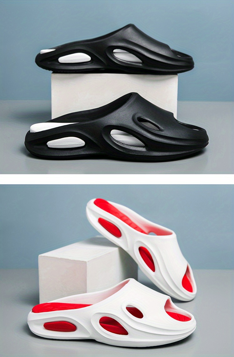 Mens Trendy Stylish Cut Out Outdoor Slides Casual Outdoor Walking ...