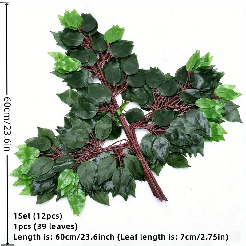 Branch Tree Leaves Plastic Plant Wedding Home - Temu Ireland