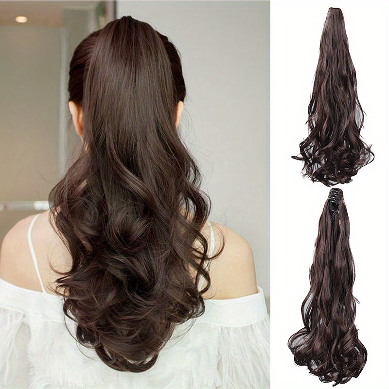 Natural Looking Curly Wavy Ponytail Extensions Women Girls - Temu ...