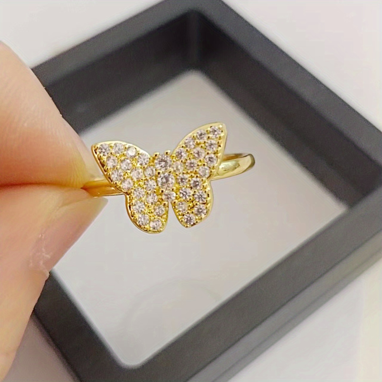 Men's Micro-inlaid Butterfly Ring Unisex - Temu Norway