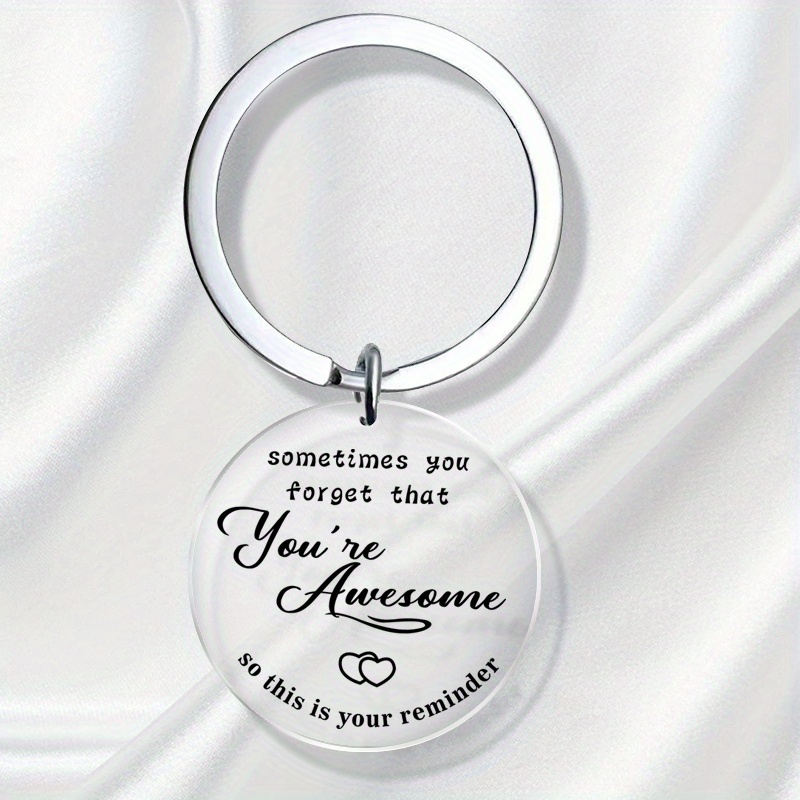 1pc encouragement affirmation graduation gift engraved keychain pendant ...
