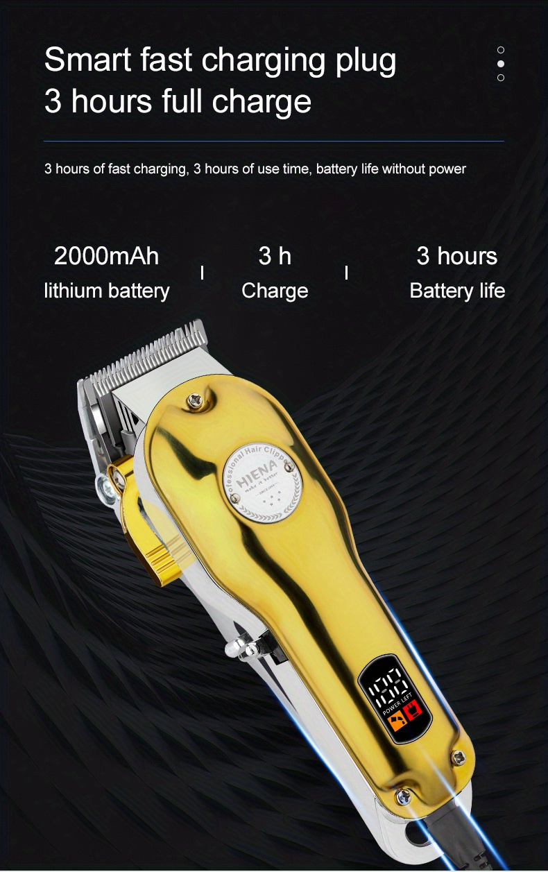 Cordless Hair Trimmer Rechargeable Men Fast Precise Hair - Temu