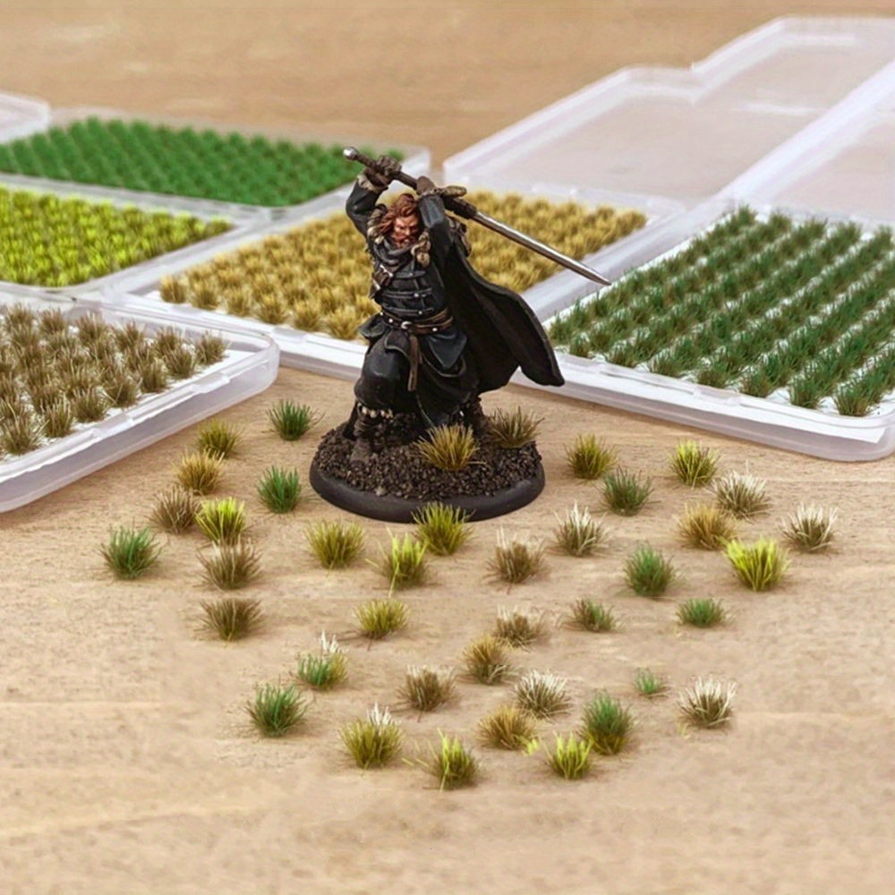 Mini Artificial Grass Clusters Houses Micro - Temu