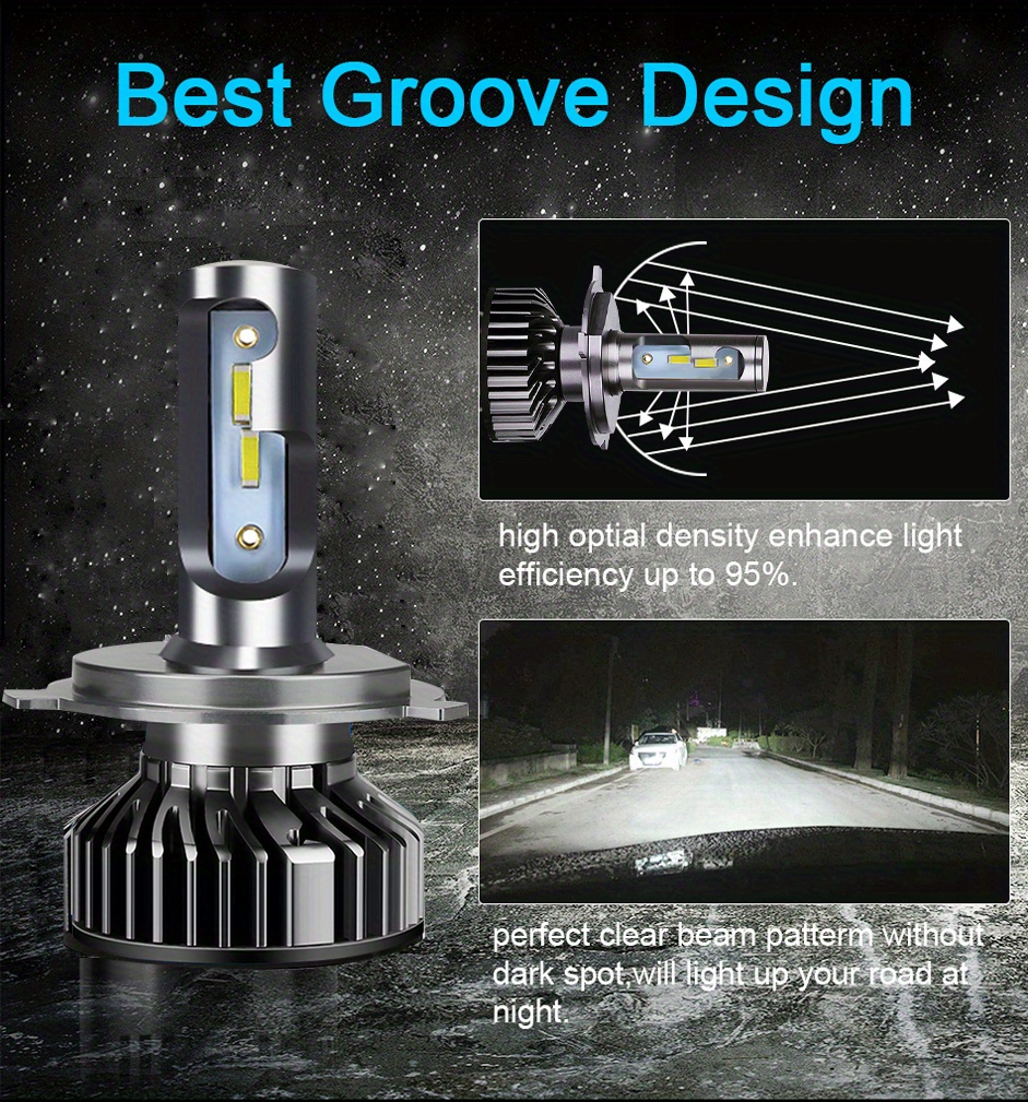 3000k/ /6000k/8000k H11 H4 1860 Chip Car Led Headlight - Temu Ireland