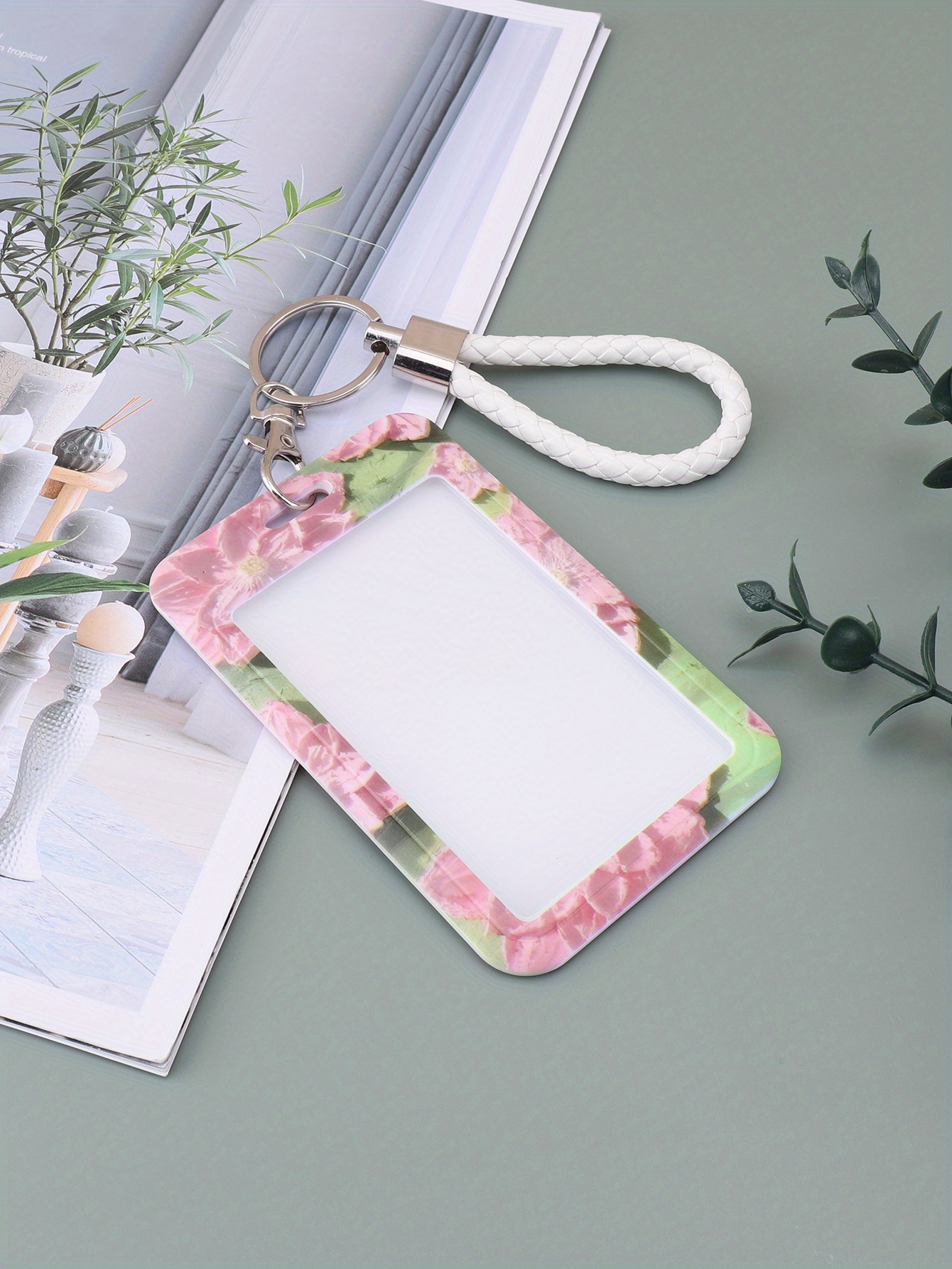 Cartoon Oil Painting Flower Pattern Card Cover Card Holder - Temu