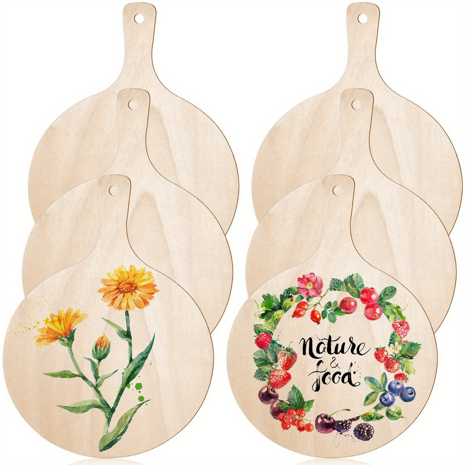 Mini Wooden Cutting Board Craft Handle Diy Children's - Temu Canada