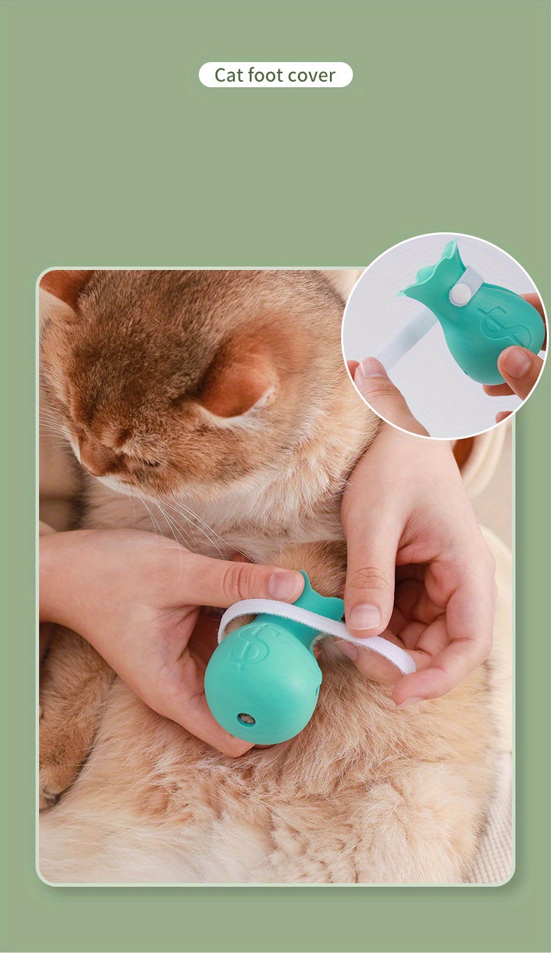 cat foot protector anti cat shoes adjustable protector grooming paw ...