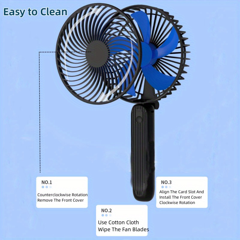 Stay Cool go: Handheld Usb Desk Fan Rechargeable Battery - Temu Australia