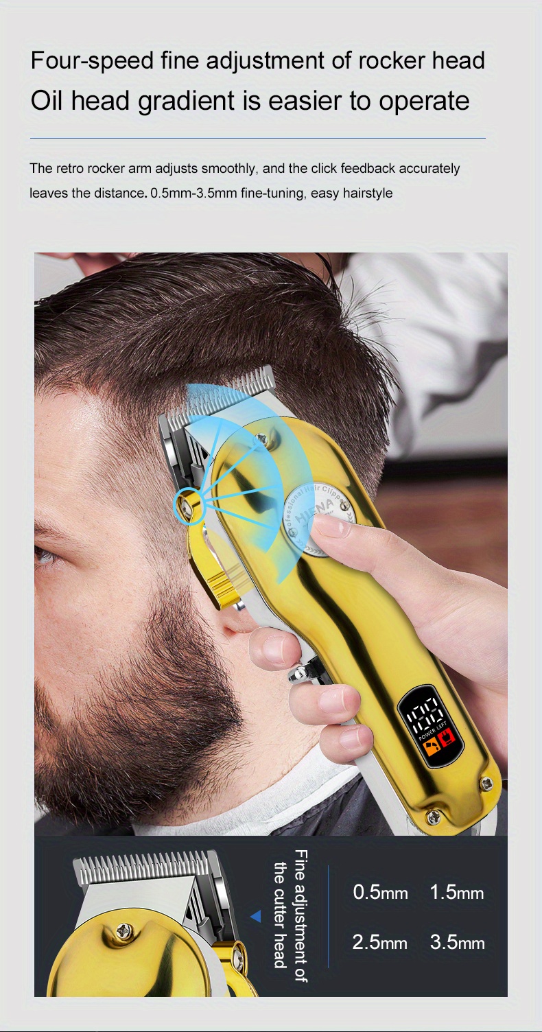 Cordless Hair Trimmer Rechargeable Men Fast Precise Hair - Temu