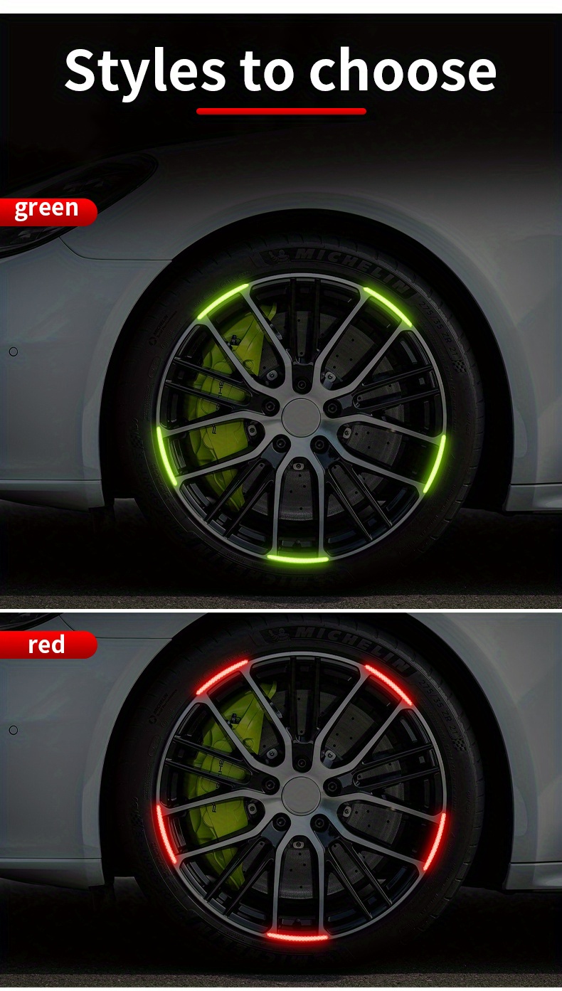 Car Wheel Reflective Stickers Color Warning Reflective - Temu Netherlands