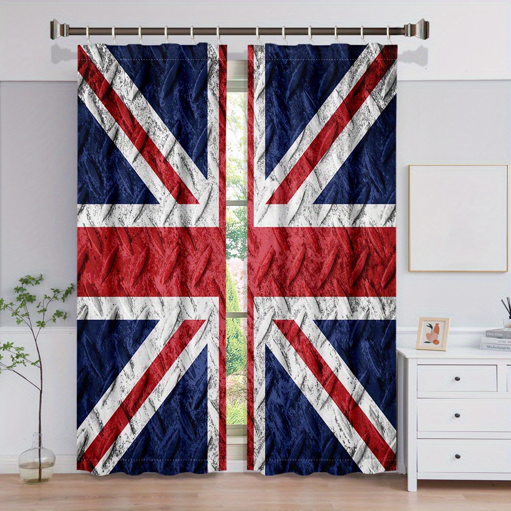 British Flag Pattern Curtains Window Treatment Bedroom - Temu United ...