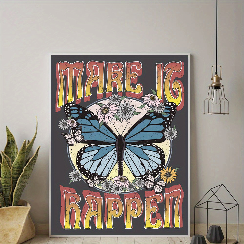 1pc wall decor plant flower chrysanthemum beautiful insect vintage ...