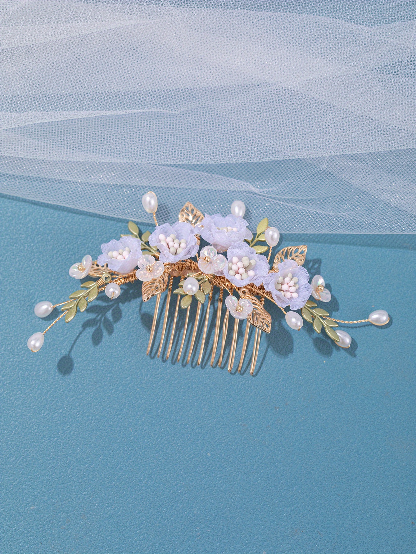 Bridal Hair Comb Floral Insert Comb - Temu New Zealand