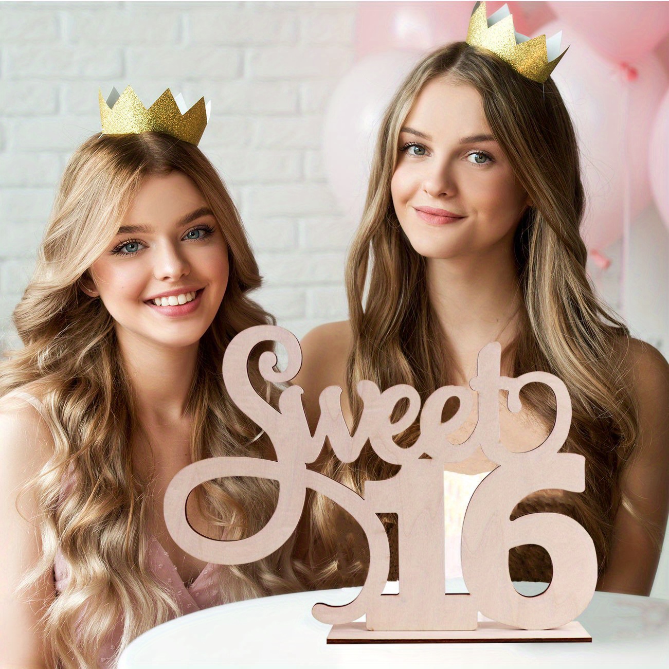 Sweet 16 Wooden Sign Photo Booth Props 16th Birthday - Temu United Kingdom