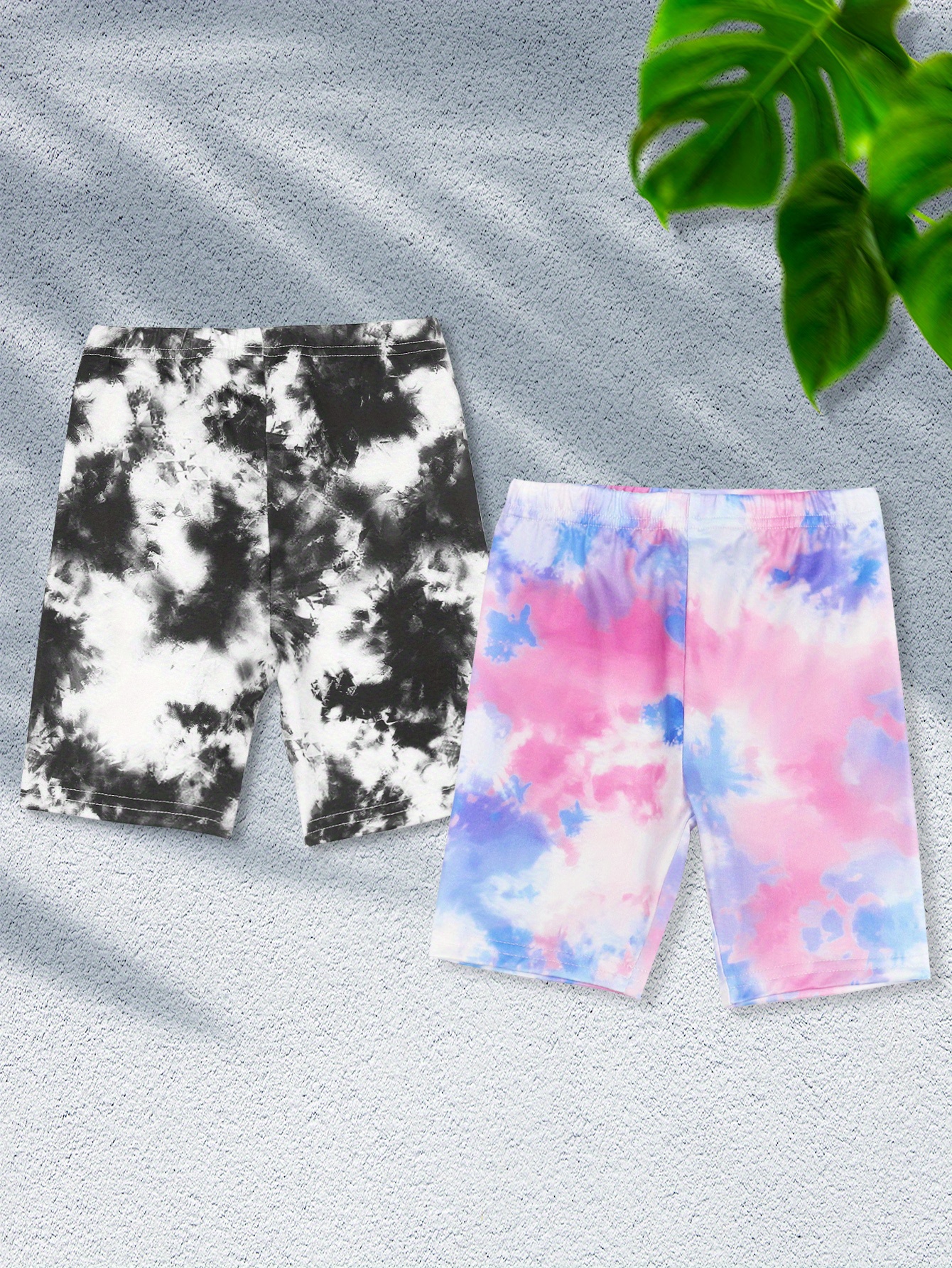 Girls Stylish Tie Dye Comfortable Creative Shorts Casual - Temu Netherlands