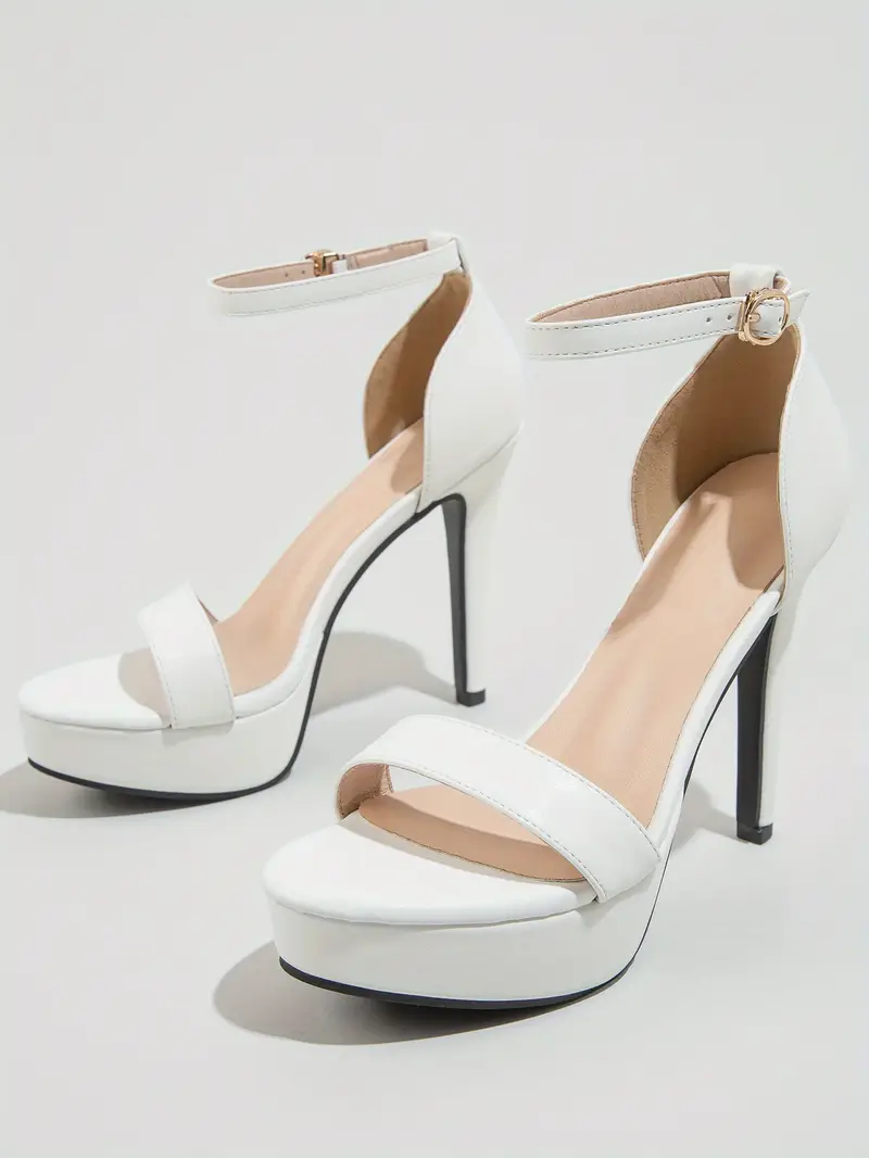Womens Platform High Heels Open Toe Ankle Strap Stiletto Temu