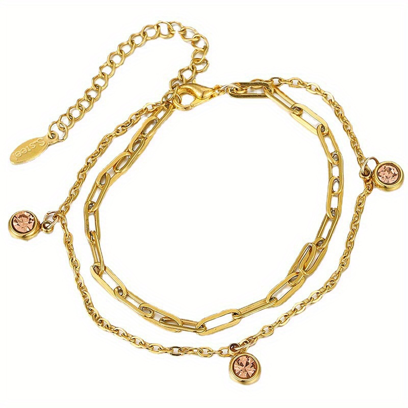 Stainless Steel 12 Birthstone Pendant - Temu Canada