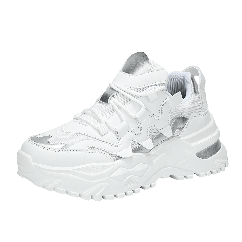 Women's Breathable Mesh Platform Sneakers Casual Lace Up Outdoor Shoes ...