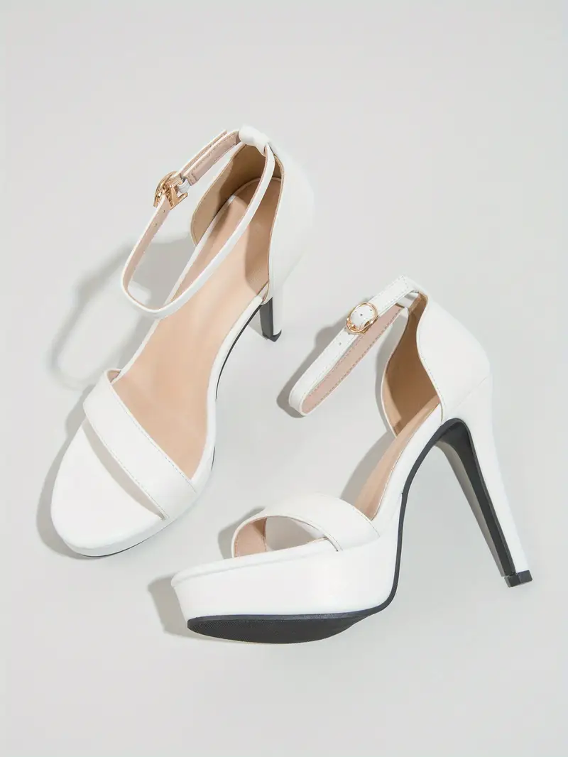 Womens Platform High Heels Open Toe Ankle Strap Stiletto Temu