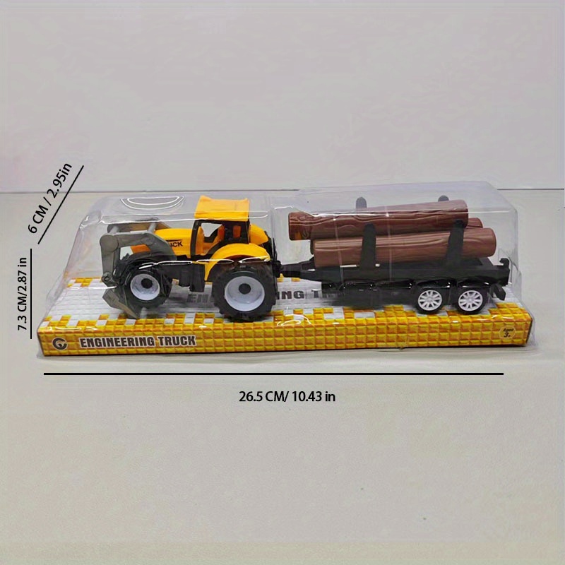 Engineering : Wooden Toy Car Bucket Trailer Forklift - Temu