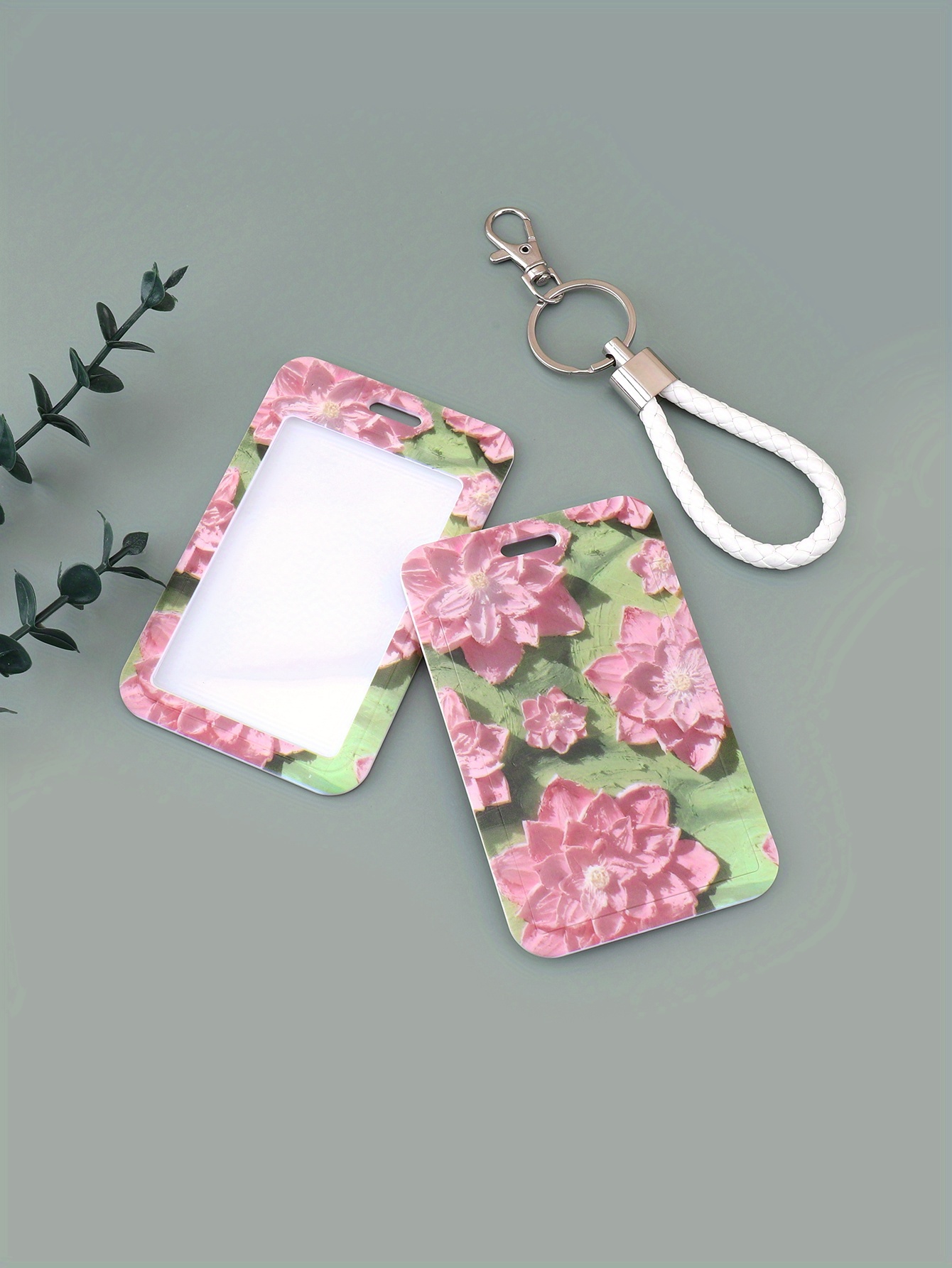 Cartoon Oil Painting Flower Pattern Card Cover Card Holder - Temu