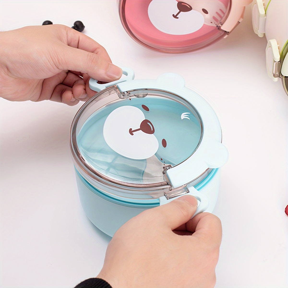 Food Grade Pp Plastic Lunch Box Leak Proof Tiffin Box School - Temu