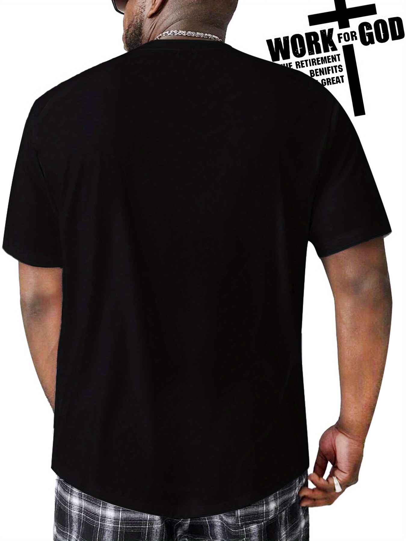 Faith Letter Print Short Sleeve T shirts Men Plus Size - Temu Ireland