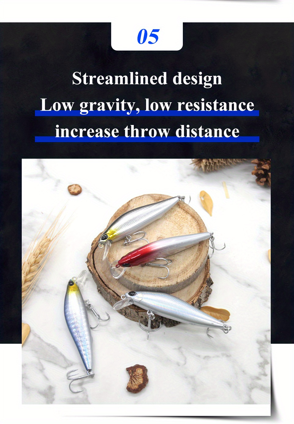 sinking minnow hard treble hooks - Temu New Zealand