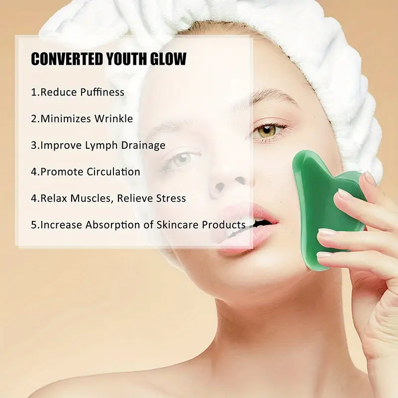 Imitation Jade Gua Sha Stone Natural Gua Sha Facial Tools Temu