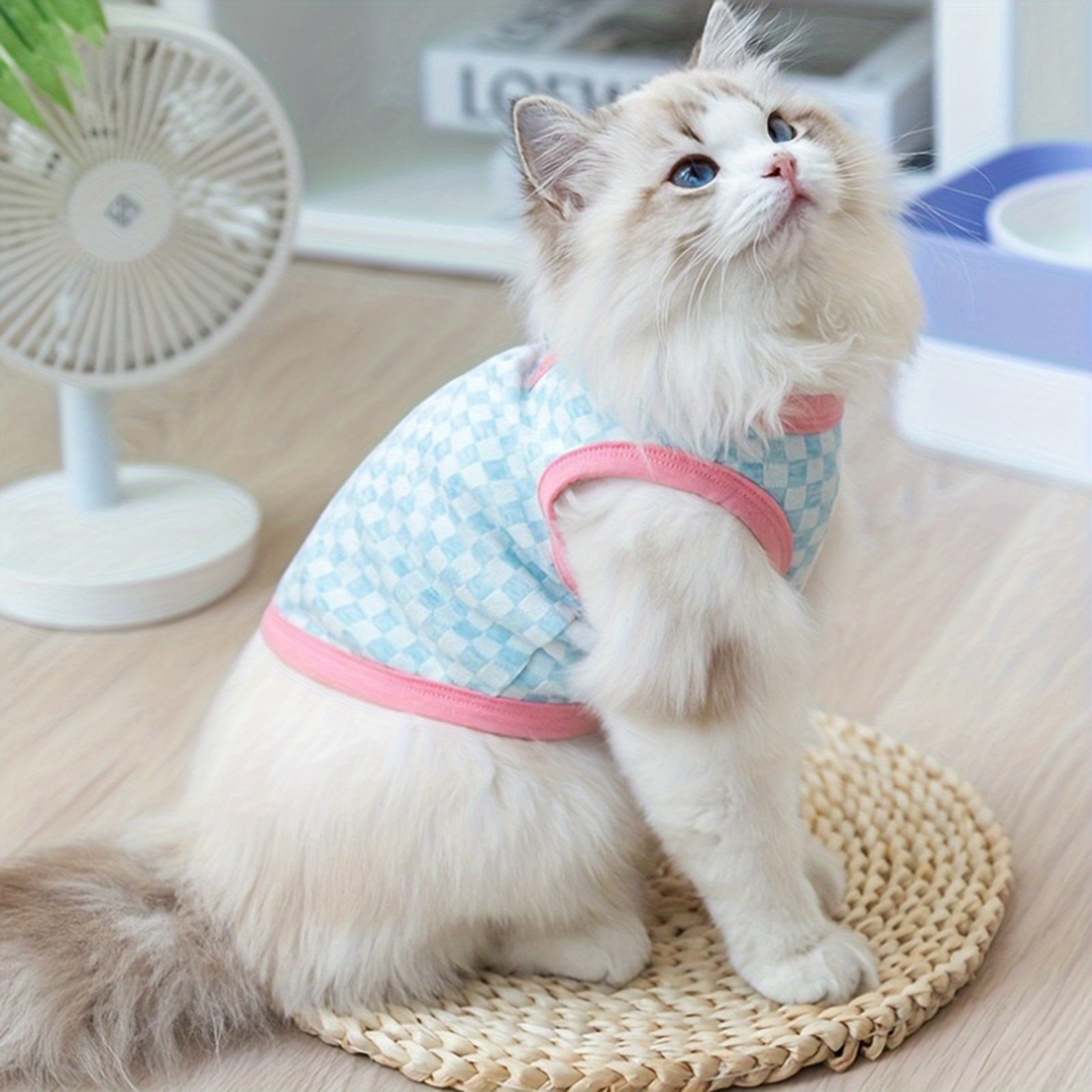 Summer Pet Vest Cat Clothes Breathable Cat Vest Thin Pet Clothing ...