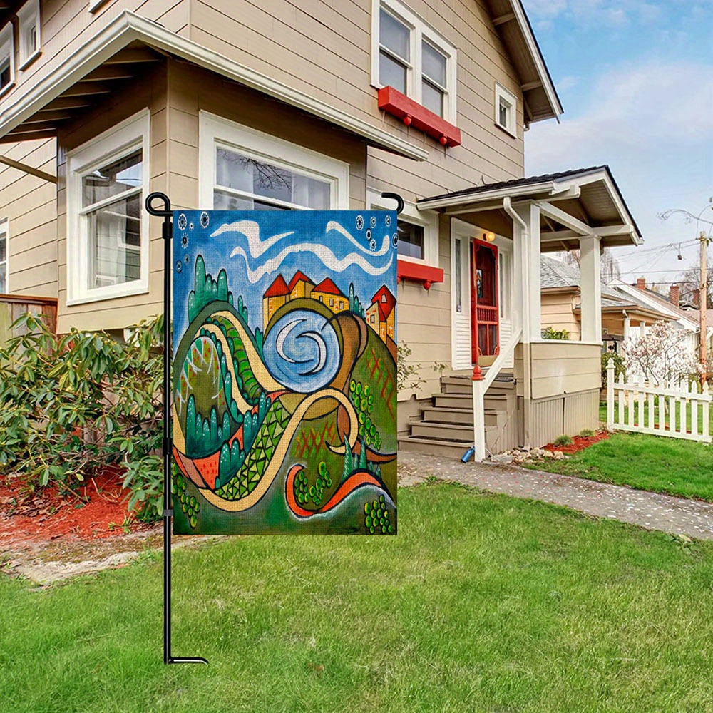 Camping Garden Flag Double Sided Outside Party Welcome Yard - Temu ...