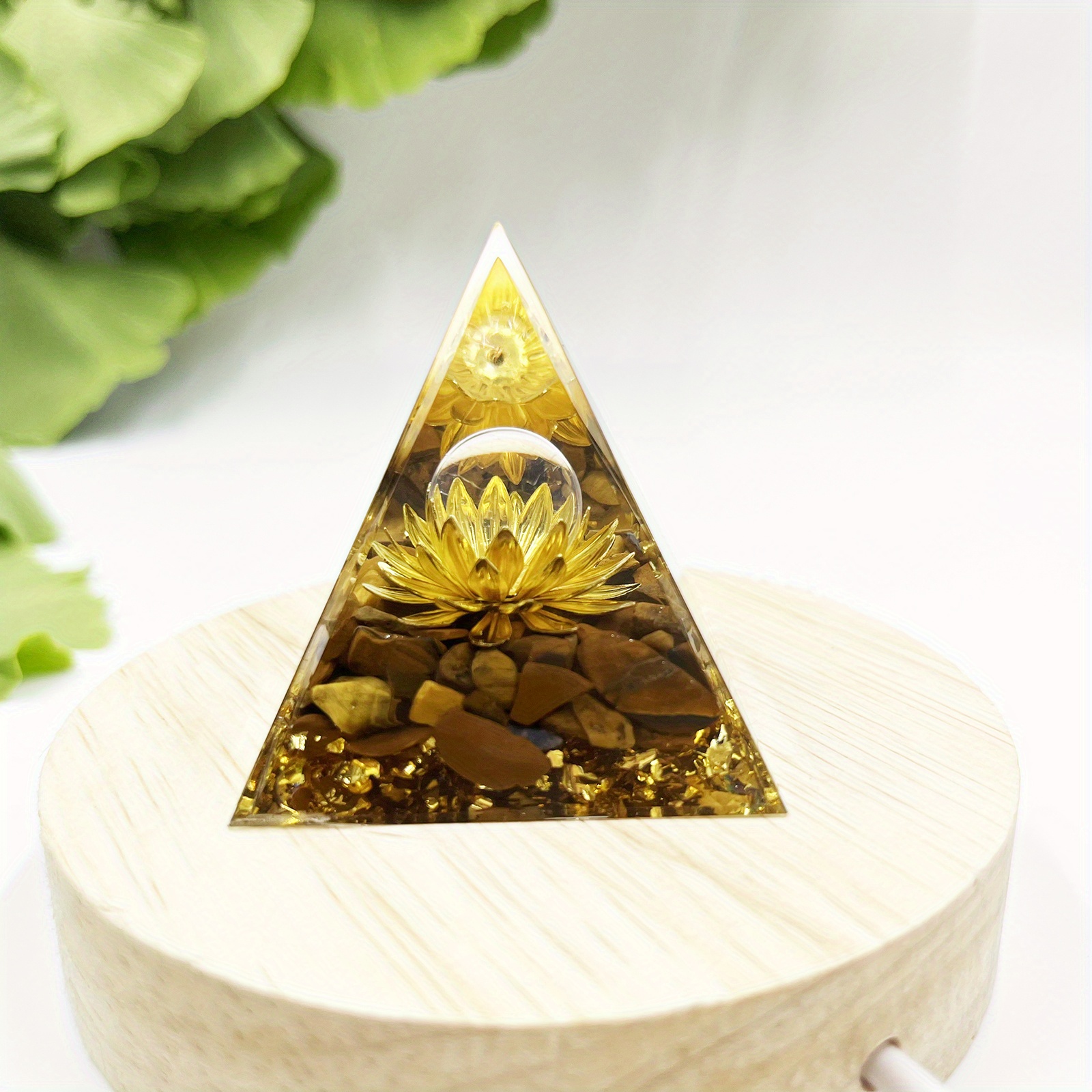 1pc Organ Positive Energy Pyramid Lotus Series Class A Amethyst Crystal ...