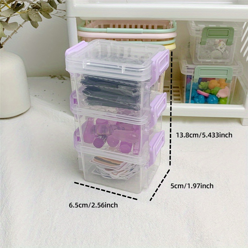 Cute Three layer Pvc Transparent Storage Box Jewelry Storage - Temu