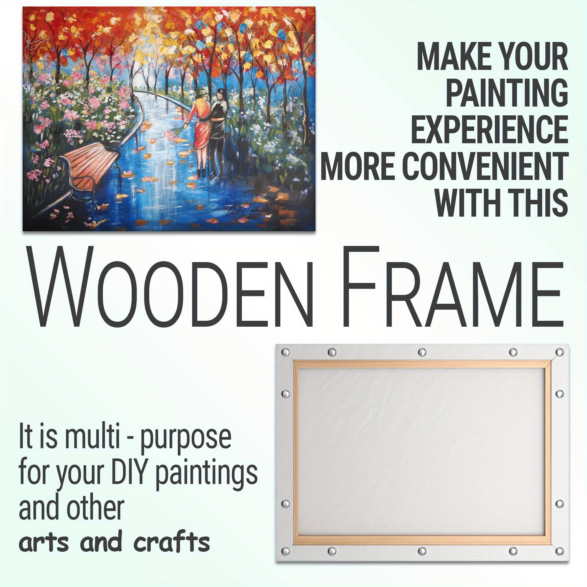 Pine Wood Frame Diy Diamond Frame Painting Frame - Temu Australia