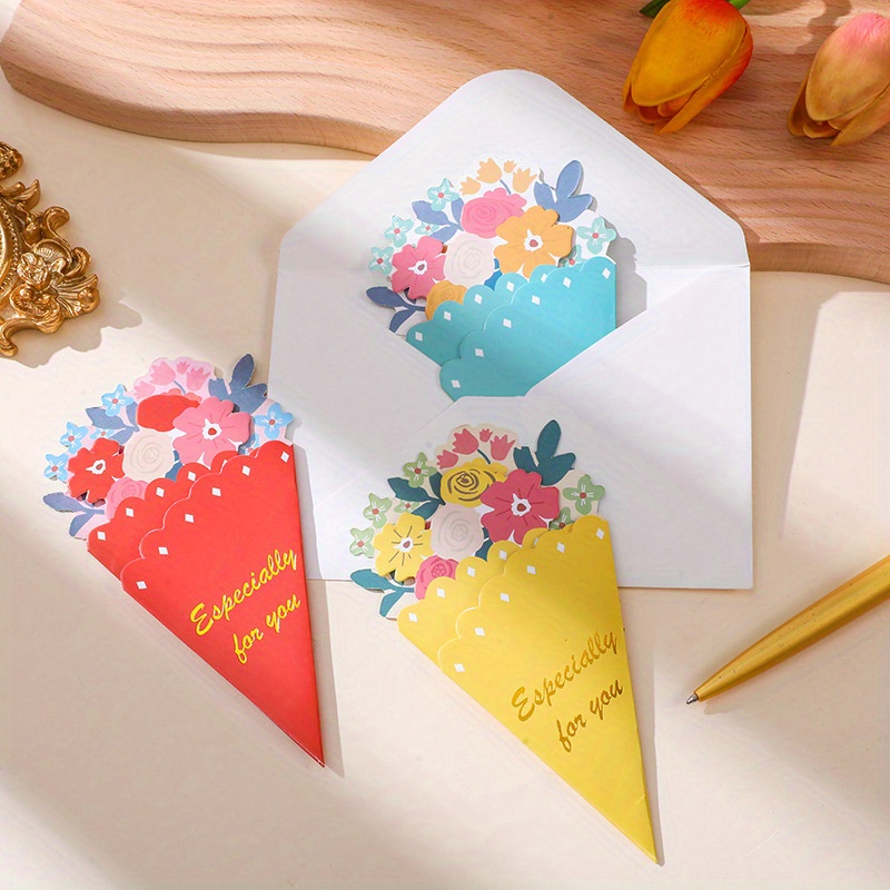 creative cartoon flower shape greeting card suitable - Temu Ireland