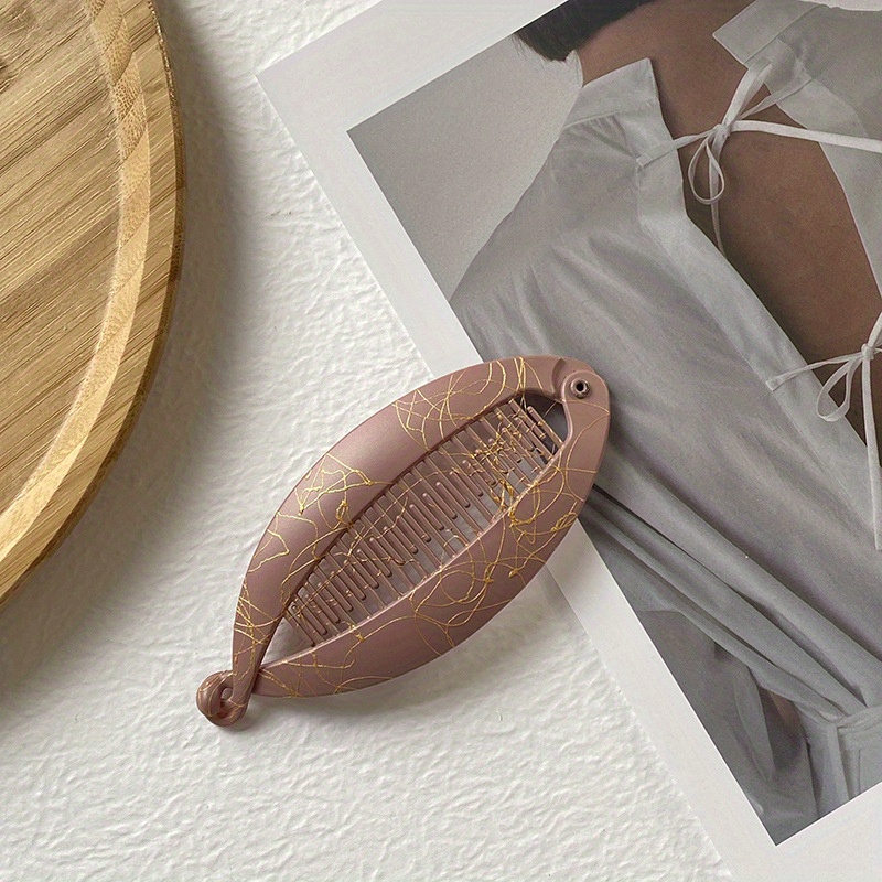 Large Plastic Banana Clip Fish Shaped Ponytail Hair Claw - Temu Canada