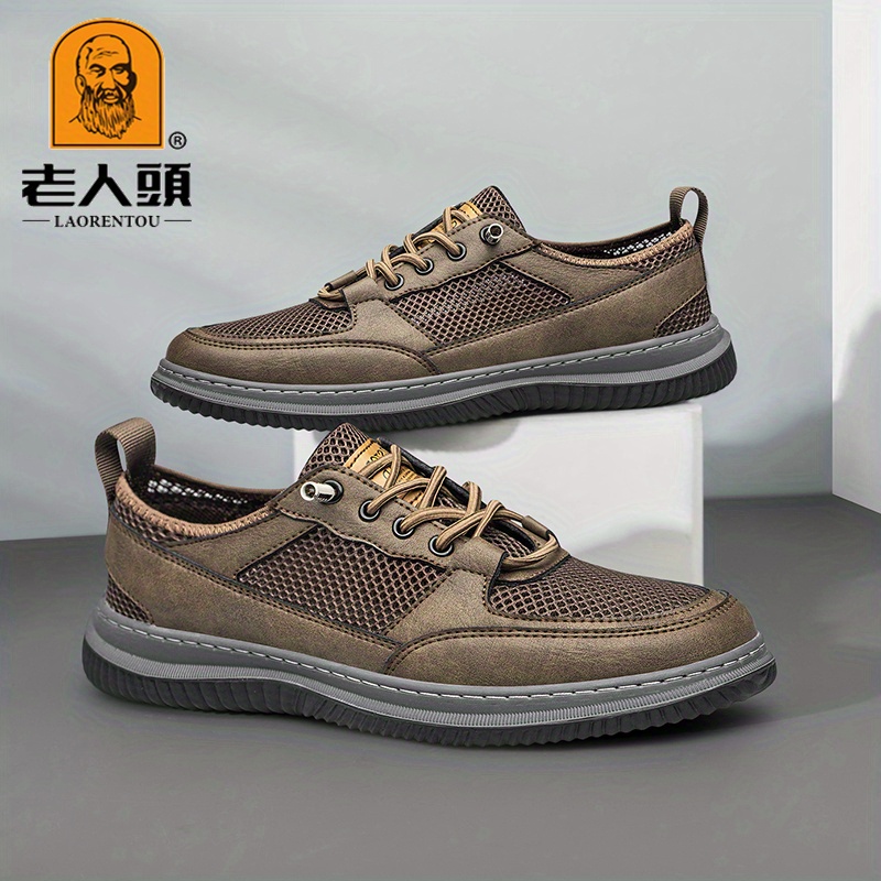 Mens Trendy Mesh Breathable Skate Shoes Wear Resistant Non Slip ...