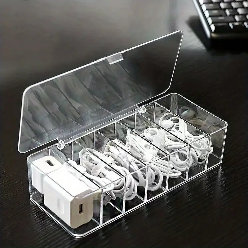 Cable Management Box Desktop Data Cable Storage Box Mobile Temu