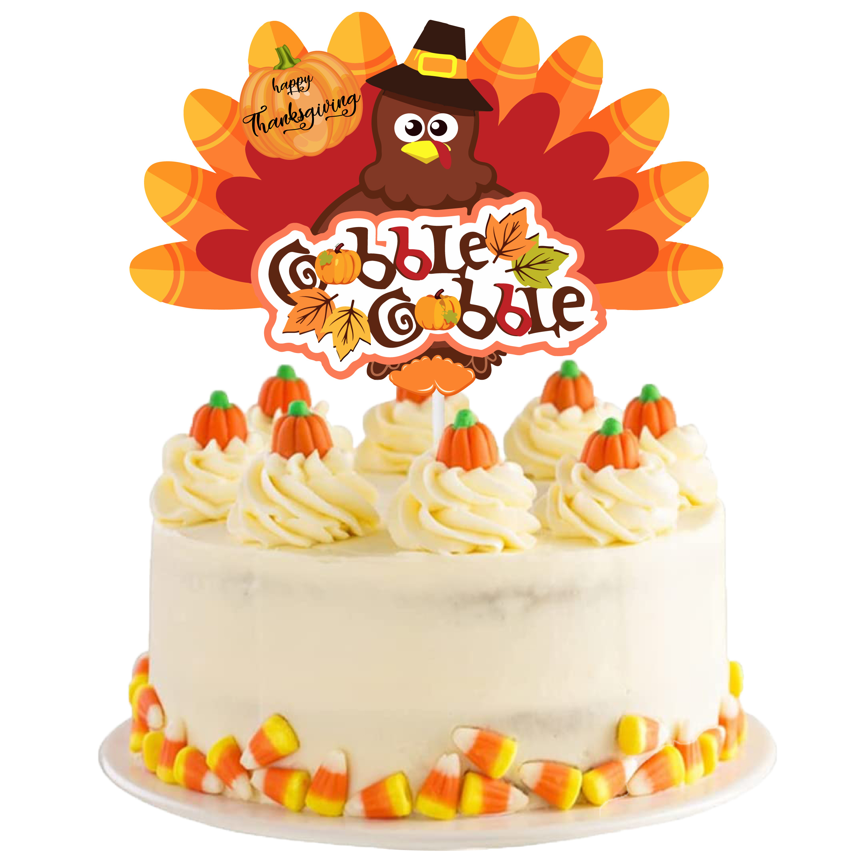Thanksgiving Party Decoration Cake Insert Dessert Decoration Large Flag ...
