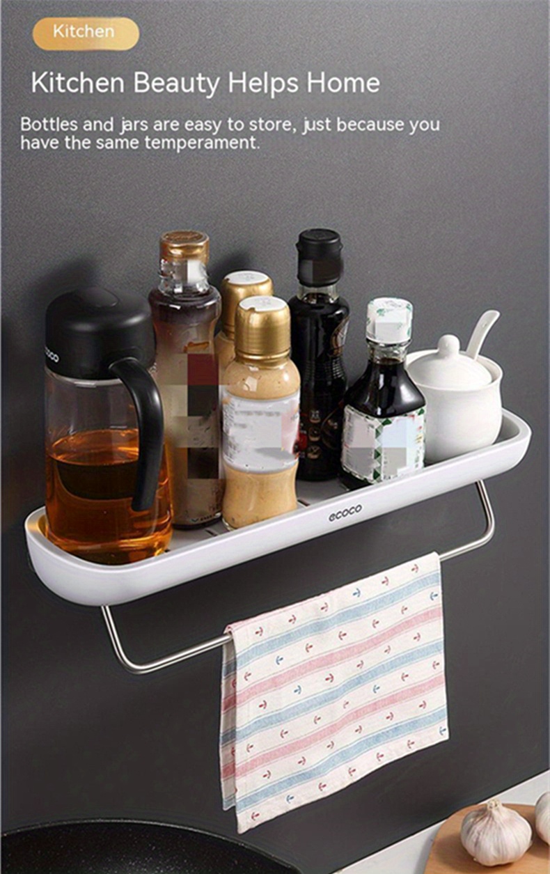 Wall Mounted Bathroom Shelf Punch free Storage Rack Bathroom - Temu