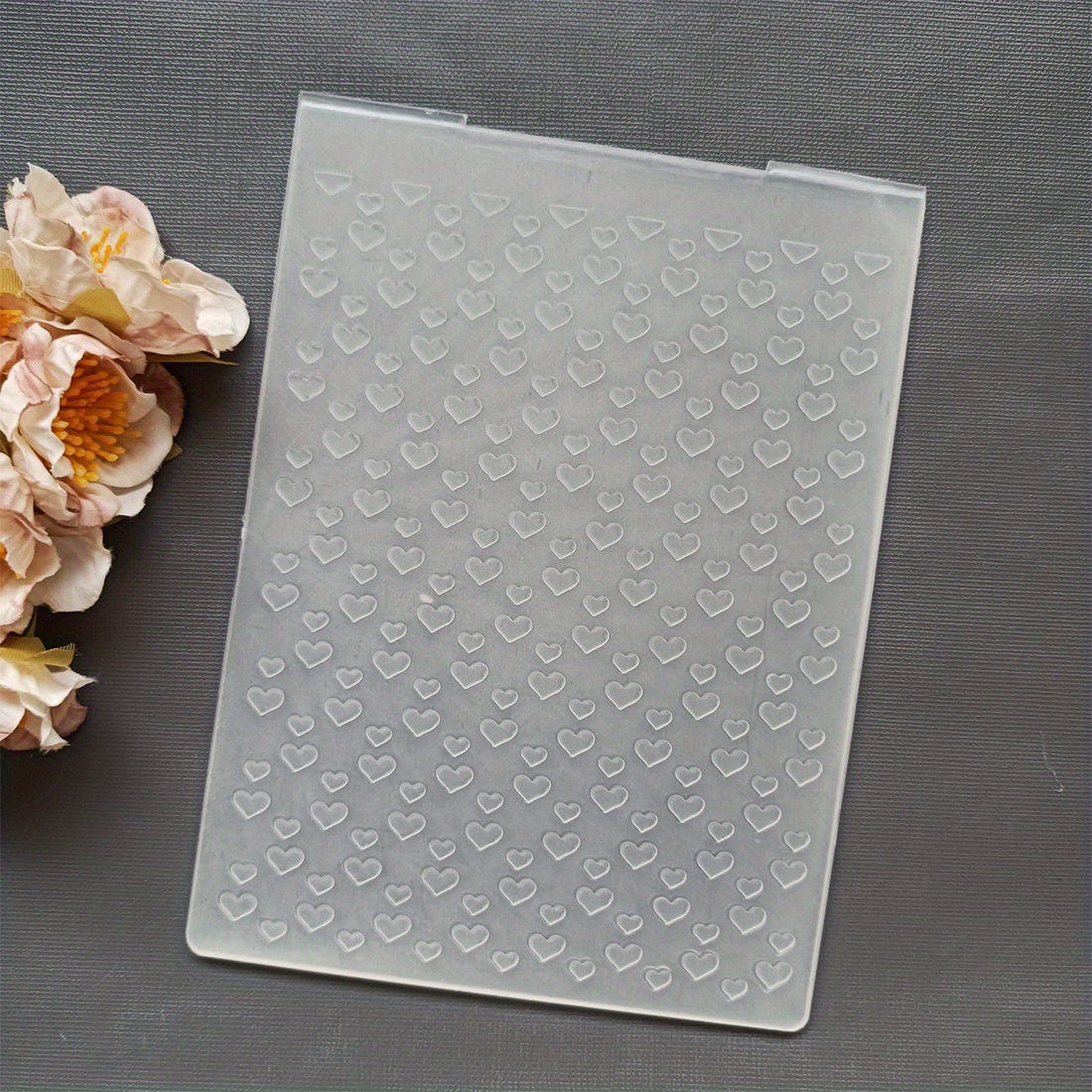 Love/peach Heart Embossed Folder Plastic Embossing Folders - Temu