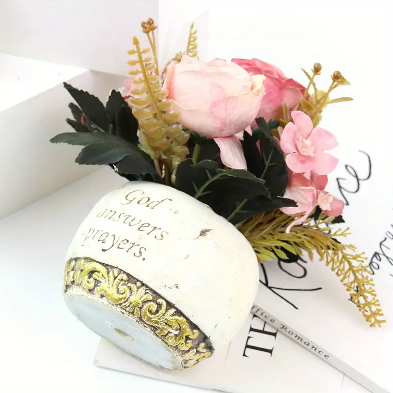 1pc 造花牡丹の花、秋牡丹アジサイ盆栽セット、レトロプリントセ レーションクラフト、秋感謝祭ハロウィン収穫祭 レーション、美的部屋の装飾