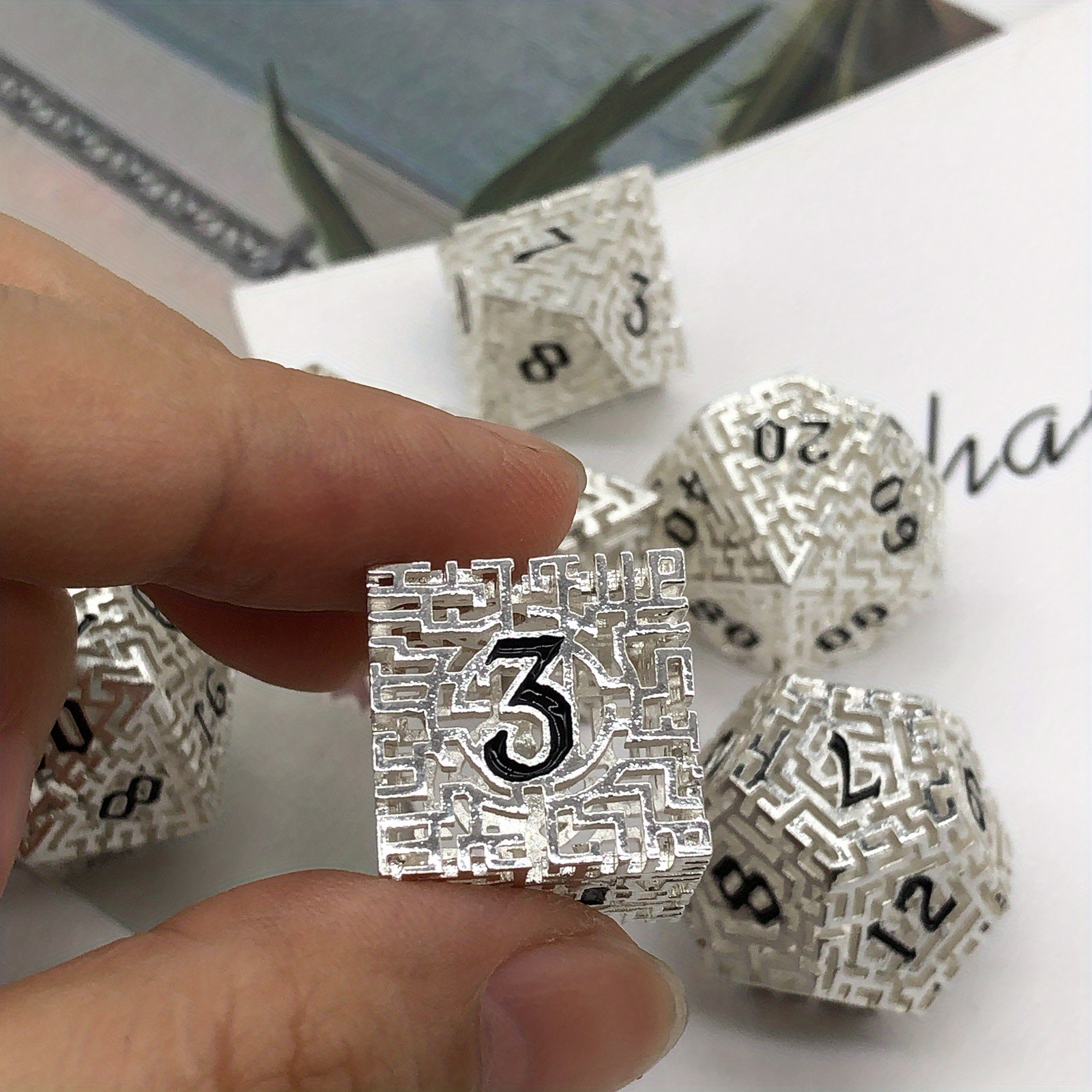 Metal Hollow Dice Polyhedral Dice Set Mtg Rpg Role playing - Temu ...