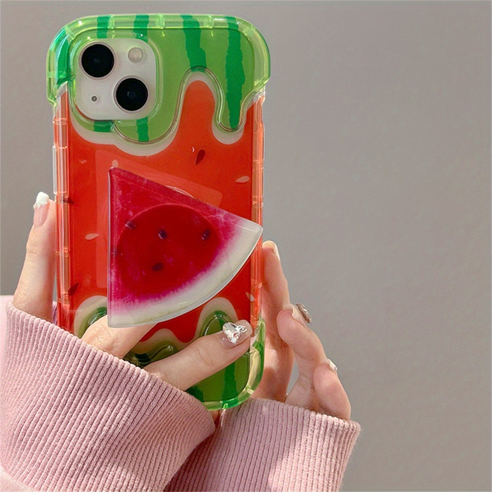 3d Watermelon Cartoon Ring Holder Phone Case Stand Iphone 14 - Temu Australia