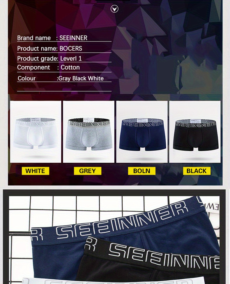 Men's Causal Sports Boxer Briefs Shorts U shaped Breathable - Temu ...