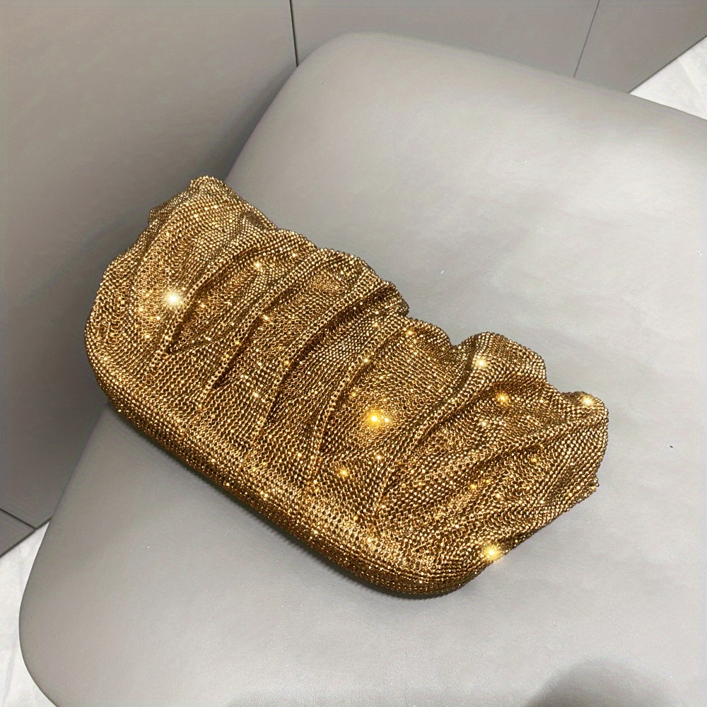 Trendy Rhinestone Decor Evening Bag Stylish Glitter Clutch - Temu ...